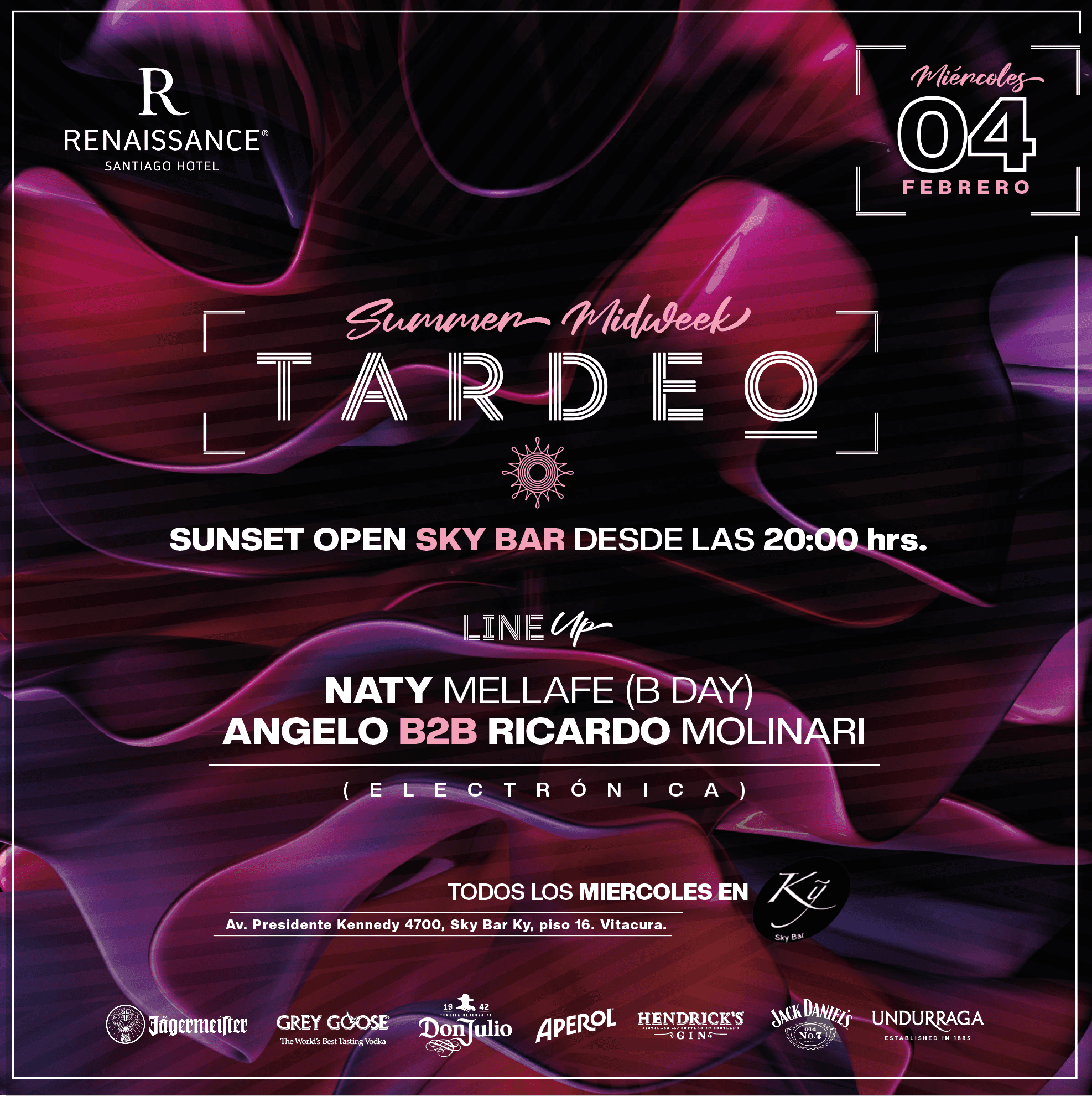 Tardeo by Sky Bar Renaissance Santiago Hotel 04 de Febrero ...