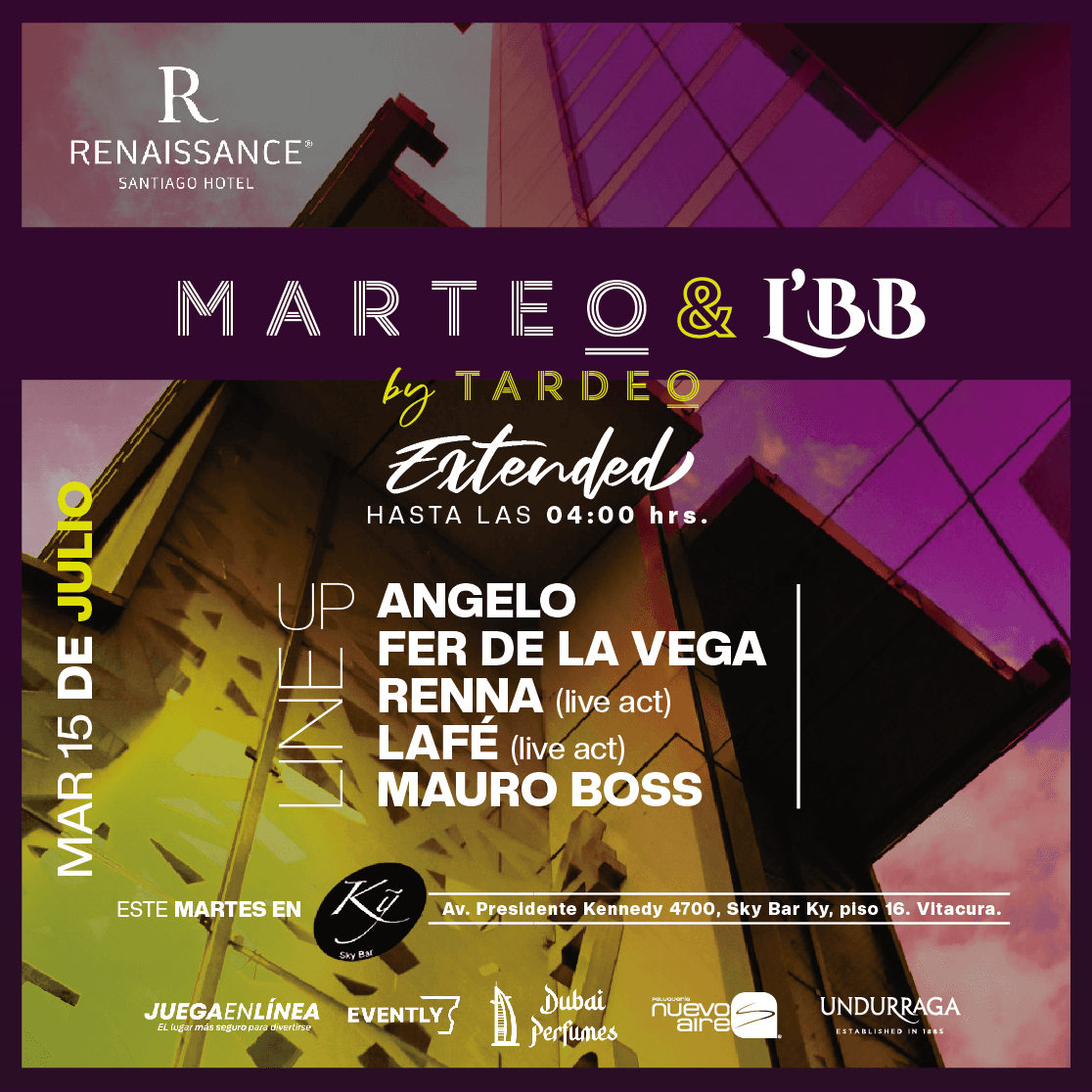 Marteo & L´BB by Sky Bar Renaissance Santiago Hotel